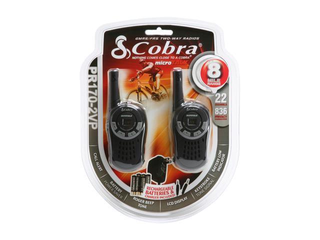 Cobra PR 170-2 VP GMRS/FRS 2-Way Radio Value-Pack with 8-Mile Range ...