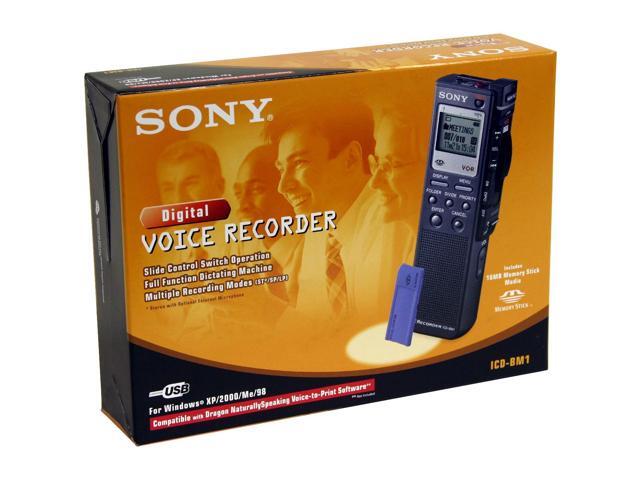 SONY ICD-BM1 Memory Stick Media Digital Voice Recorder (Black) - Newegg.com