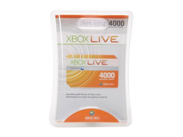 Microsoft XBOX 360 Live 4000 Points Card - Newegg.com
