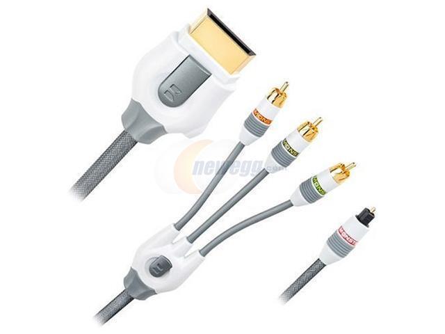 MONSTER 10 ft. GameLink 360 Component Video & Fiber Optic Audio A/V Kit ...