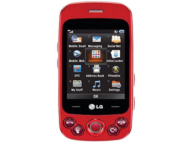 Refurbished: LG Neon II GW370 Unlocked GSM Slider Cell Phone 2.4" Red ...