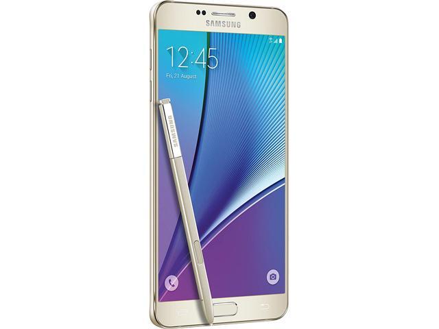 Refurbished: Samsung Galaxy Note 5 4G LTE Cell Phone 5.7" Gold 4GB RAM ...
