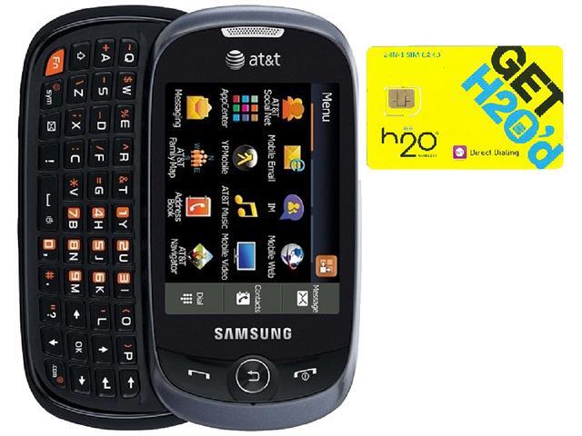 Samsung Flight II A927 Grey QWERTY Slider Phone + H2O $50 SIM Card ...