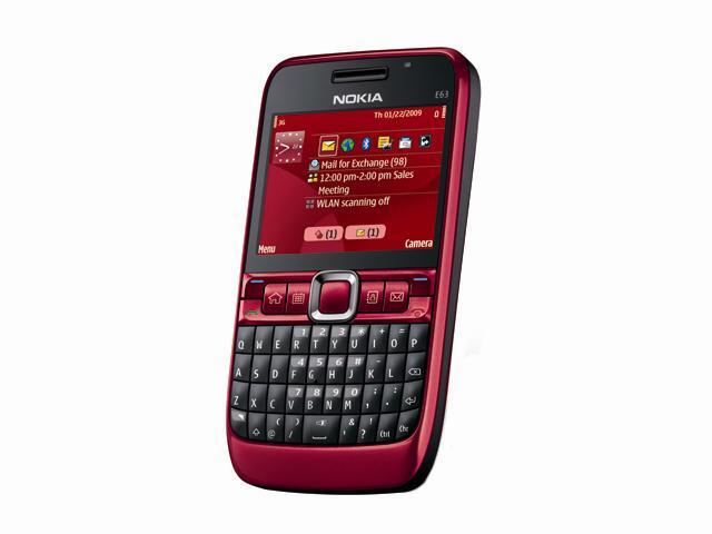 Nokia E63 Red 3G Unlocked GSM Smart Phone with Full Qwerty Keyboard ...