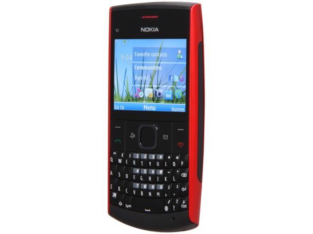 Nokia Black/Red Unlocked GSM Bar Phone with Full QWERTY Keyboard ...