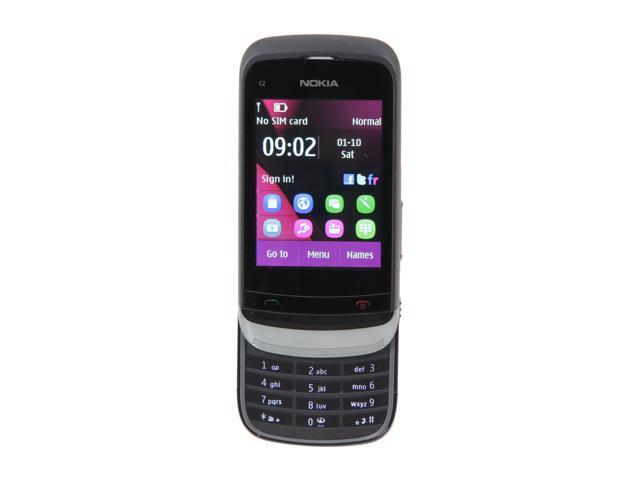Nokia Touch and Type EU C2-02 Dark Chrome Unlocked GSM Slide Phone / 2 ...