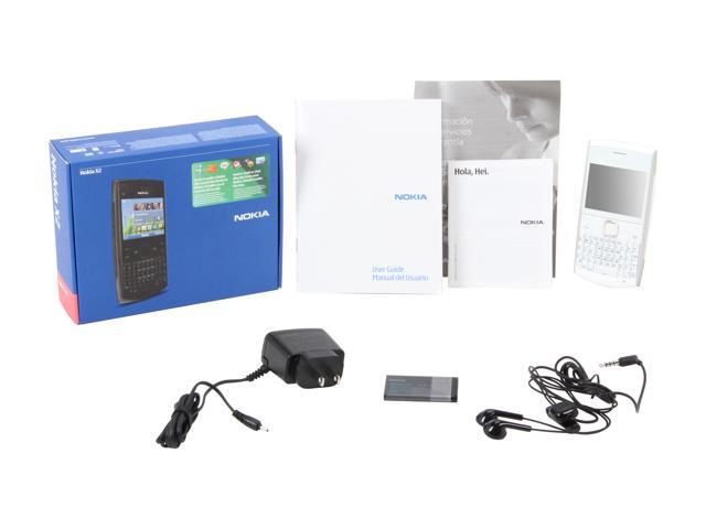 Nokia X2-01 White Silver Unlocked Cell Phone w/ Bluetooth v2.1 with A2DP / Voice Memo ...