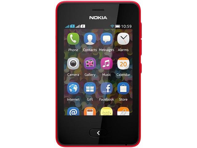 Nokia Asha 501 Unlocked GSM Touchscreen Cell Phone 3.0" Red 128 MB, 64 ...