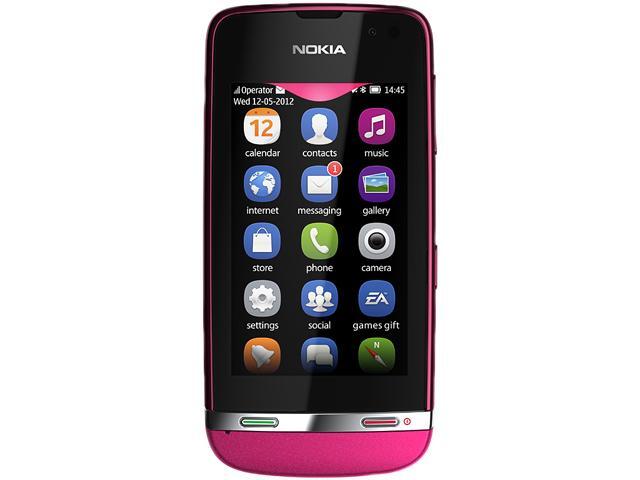 Nokia Asha 311 Unlocked Cell phone 3.0" Rose Red 140 MB, 256 MB ROM ...