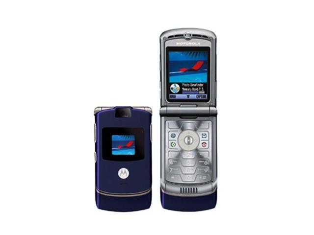 Motorola RAZR V3 Unlocked Cell Phones 2.2" Cosmetic Blue - Newegg.com