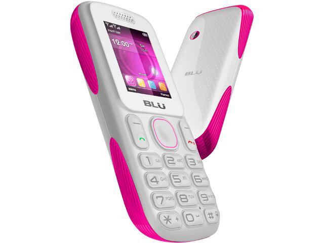 Blu Tank T190 2G Unlocked Dual SIM Cell Phone 1.8" White/Pink 16 MB ROM ...