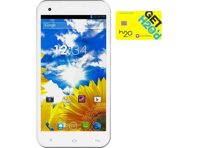Blu Studio 5.5 D610a White Dual-SIM Android Cell Phone + H2O SIM Card ...