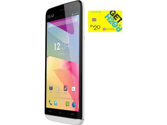 Blu Studio 5.5 S D630u White Dual-SIM Android Cell Phone + H2O SIM Card ...