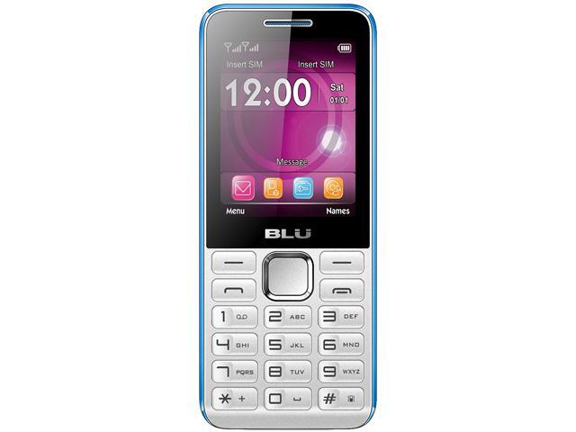Blu Tank II TI93 2G Unlocked GSM Dual-SIM Cell Phone 2.4" White/Blue ...