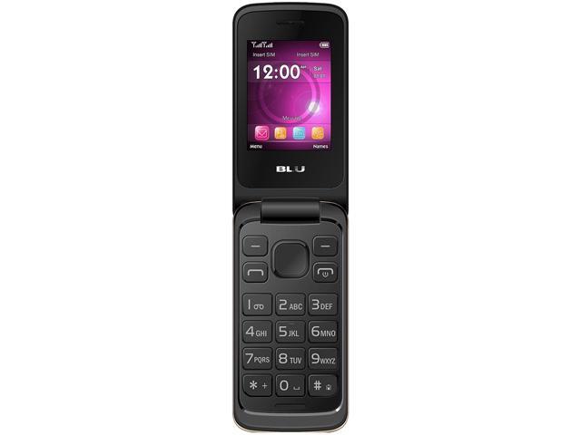 Blu Diva Flex 2.4 T350 2G Unlocked GSM Dual-SIM Flip Phone 2.4" Gold ...