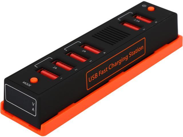 Syba SD-ACC61033 6.5Amp 6 Port USB Fast Charging Power Strip with Power ...
