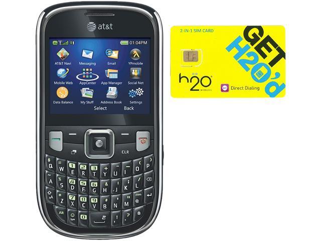 ZTE Z431 Black QWERTY Cell Phone + H2O $60 SIM Card - Newegg.com