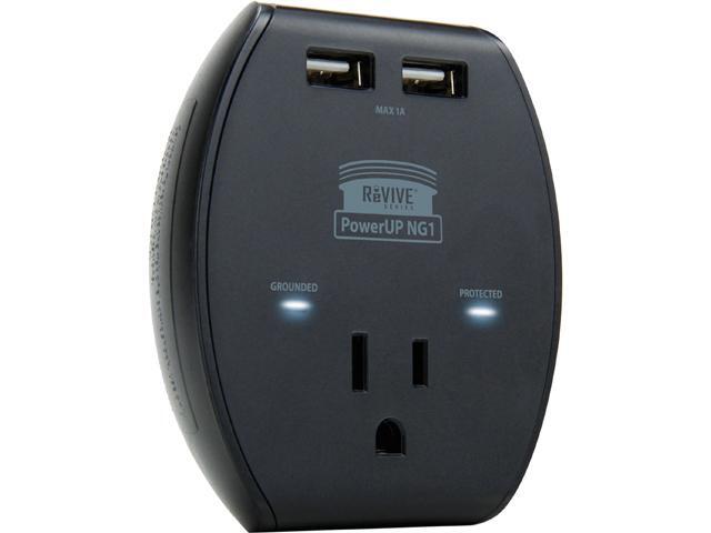 ReVIVE PowerUP NG1 3-Port AC Outlet Adapter with 5V USB Power Output ...