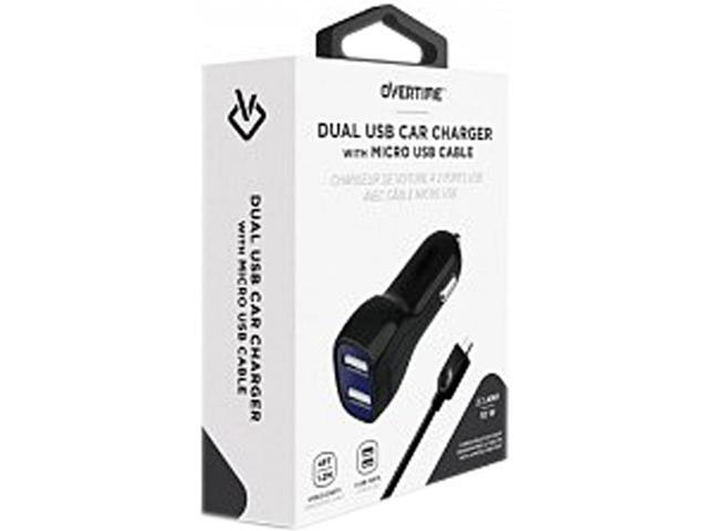 Dual port Car charger - 2.4 Amp Rapid Charge Cell Phone Charger with 4 ...