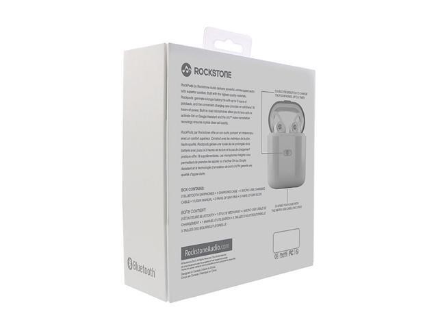 RockStone Rockpods True Wireless Earphones With Charging Case White ...