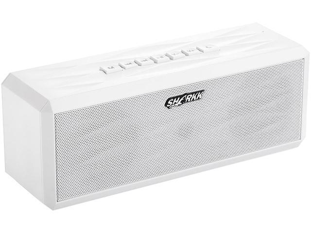 SHARKK SK869BT WHITE White BoomBox 10W Portable Bluetooth Speaker w/ 18 ...