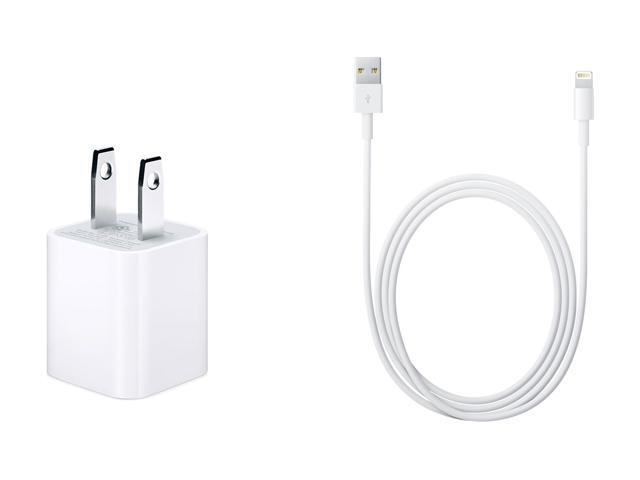 Apple AP-MD818+AP-A1385 White 5W USB Power Adapter + Lightning to USB ...