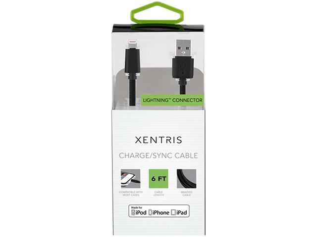 XENTRIS 39-0666-05-XP Black Charge/Sync Lightning to USB Cable - Newegg.com