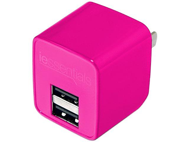 DigiPower - iEssentials - 2.4amp Dual USB Wall Charger - Pink - Newegg.com