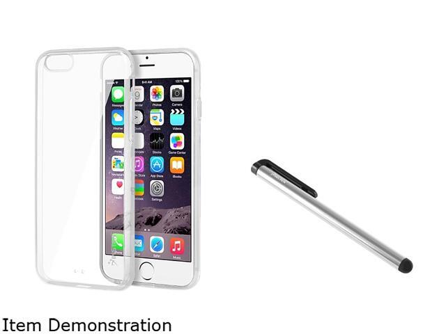 Insten Clear Bumper Clip-on Case Cover + Silver Stylus Pen for Apple ...