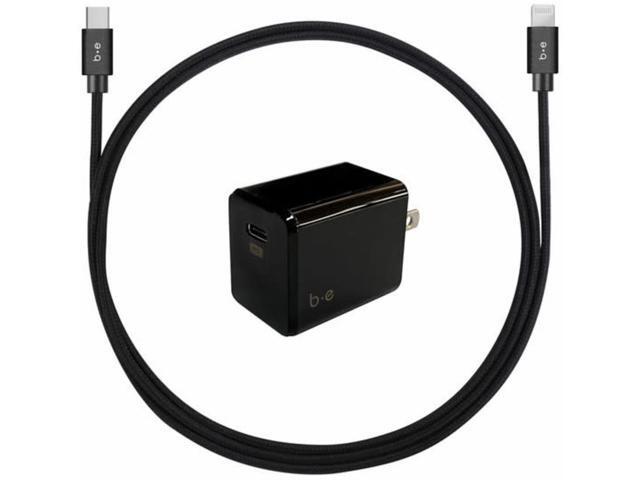 Blu Element BEWCA20W4LB Black Wall Charger USB-C 20W PD with Lightning ...