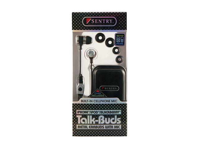 Sentry Black 3.5mm Talk Buds Metal Earbuds with Mic HM351 - Newegg.com