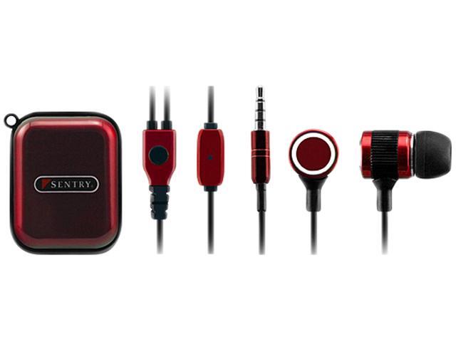 Sentry Red 3.5mm Talk Buds Metal Earbuds with Mic HM354 - Newegg.com