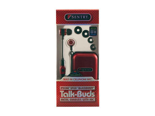 Sentry Red 3.5mm Talk Buds Metal Earbuds with Mic HM354 - Newegg.com