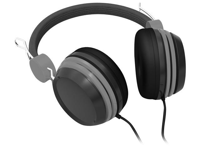 Hype Gray 3.5mm Dynamos Hands-Free Stereo Headphones w/ Mic & Answer ...