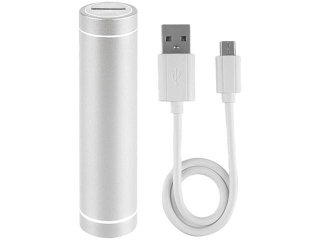 Insten Silver 1380 mAh Lip Stick Design Portable USB Power Bank with ...