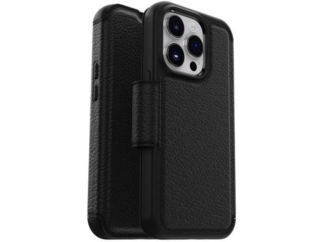 OtterBox Strada Series Black iPhone 14 Plus Case Wallet Cover with Clip ...