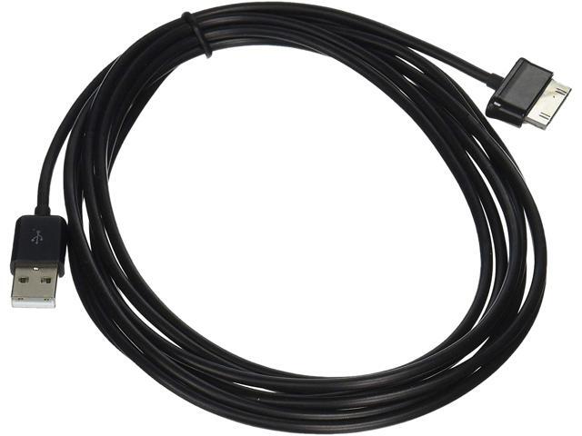 QVS AST-3M Black USB Sync & Charger Cable for Samsung Galaxy Tab/Note ...
