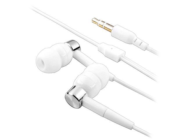Insten White / Silver 3.5mm In-Ear Stereo Headset, Version 2 1068240 ...