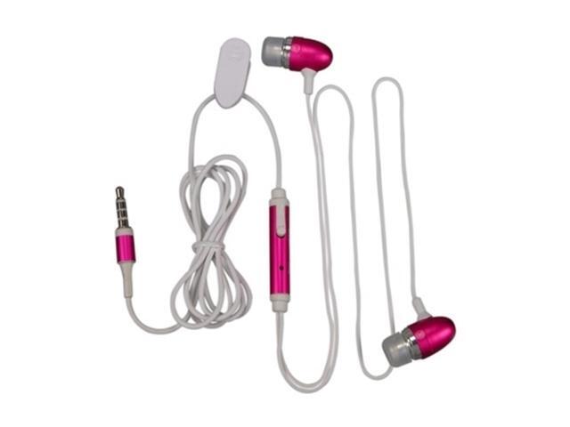 Insten Hot Pink 3.5mm In-Ear Stereo Headset w/ On-off & Mic 1068243 ...