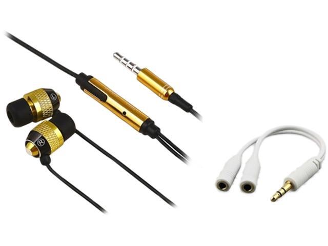 Insten Gold Wired Headset & Speakers - Newegg.com