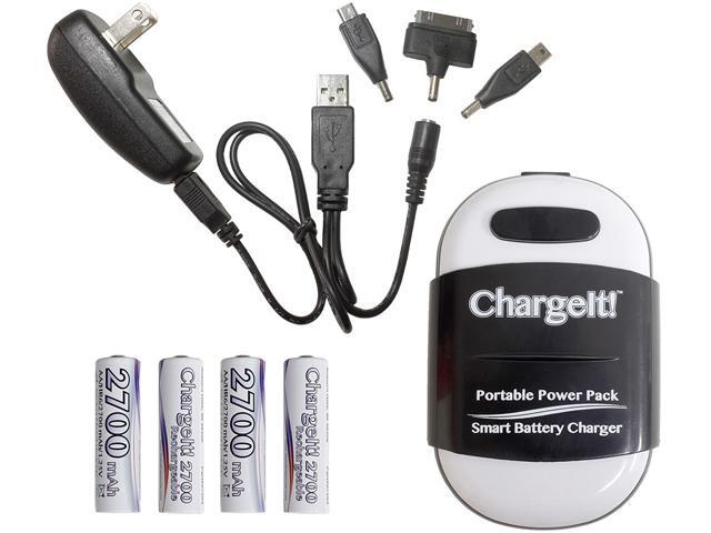 PC Treasures Black ChargeIt! Portable Power Pack for Charging Mobile ...