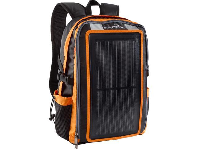 EnerPlex PK-ALPHA-OR Packr Backpack with Integrated 3 watt Solar Charger and USB port, Orange ...