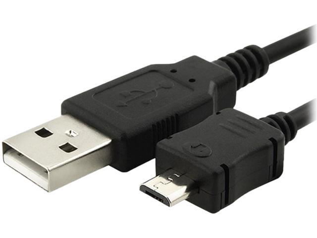 Insten 1044577 Black Micro USB 2-in-1 Data Charging Cable For ...