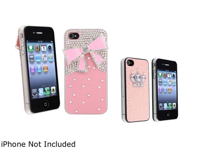 Insten 2 packs of Snap on Hard Cases : Pink Diamond & Ribbon, Pink ...