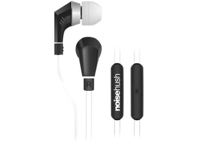 NoiseHush White/Black 3.5mm Handsfree Stereo 3.5mm Headset with Mic ...
