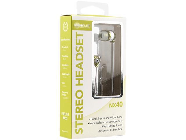 NoiseHush Green 3.5mm Stereo Headset with Mic NX40-11675 - Newegg.com