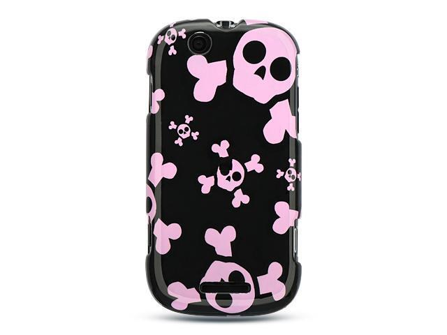 Motorola Cliq MB200 Black with Pink Skull Design Crystal Case - Newegg.com