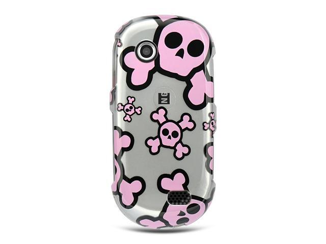 Samsung Sunburst A697 Silver with Pink Skull Design Crystal Case ...