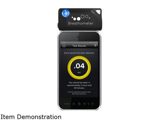 Breathometer Black Smartphone Breathalyzer for iOS and Android Phones ...