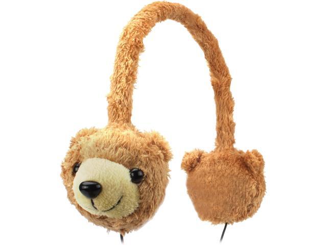 Groove Pal KDZ Kid Friendly Brown Bear Headphones with Volume Limiting ...